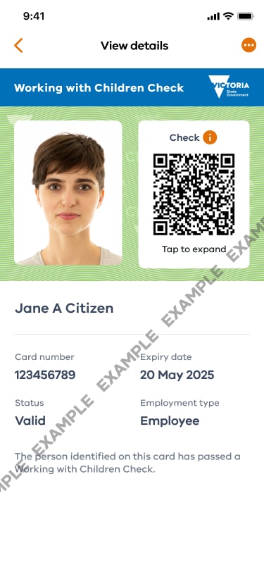 Working with Children Check Digital Card FAQ | Service Victoria Working with Children Check Digital Card FAQ | Service Victoria