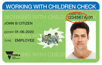 Working with children check - Update details